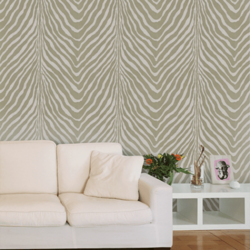 Bartlett Zebra Cream Wallpaper – Poppy